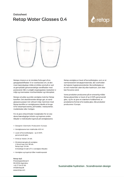 Product data sheets - Retap