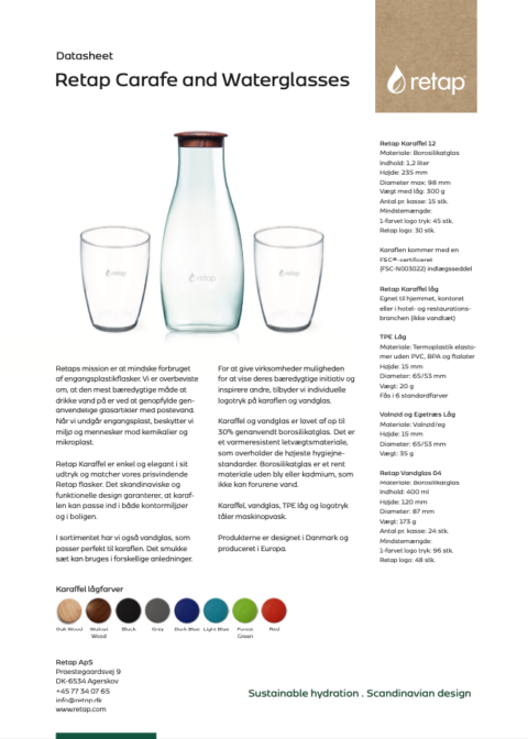 Product data sheets - Retap